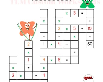 Multiplication Crossword Puzzle - Etsy