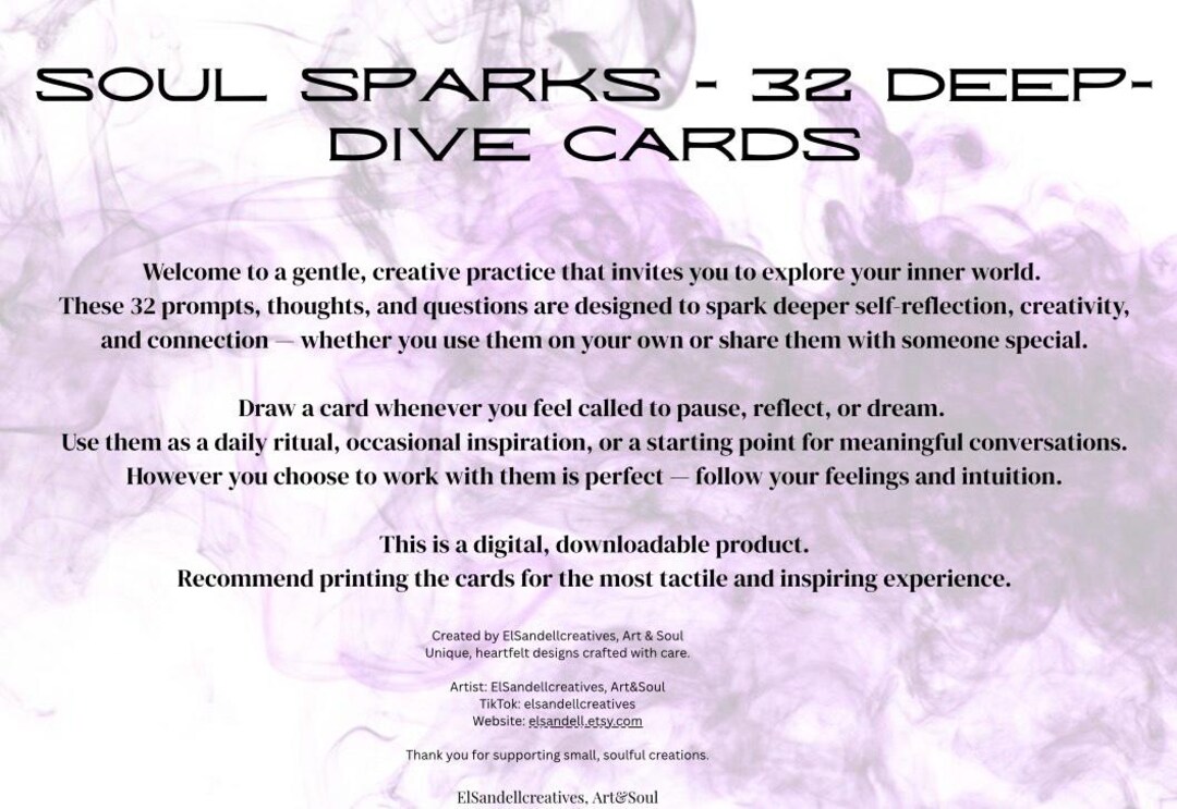 Self-reflection Prompt Cards – Printable Deep Dive Journal (PDF) - Etsy