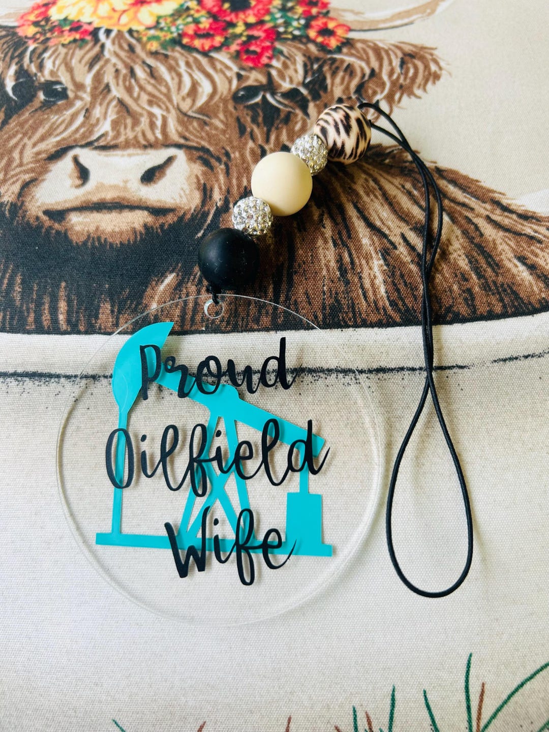 Proud Oilfield Wife Car Charm, Oilfield Gifts, Oilfield Wife - Etsy