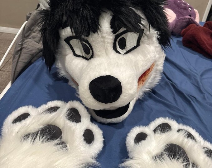 Jeff the Killer Furry Fursuit Head OOAK Paws Character Rights Fursona ...