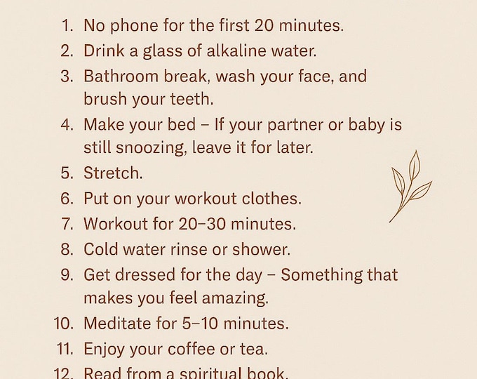 Morning Routine Printable – Digital Wall Art (4 Sizes) - Etsy