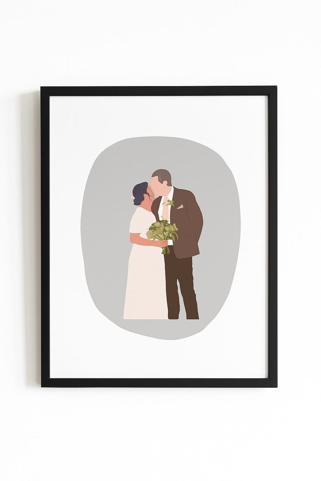 Custom Digital Faceless Portrait: Hand-drawn Procreate Art - Etsy