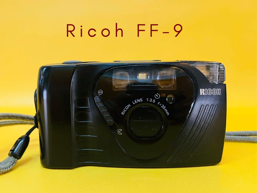 Ricoh FF9 35mm Film Camera Point and Shoot With Battery Film and Case ...