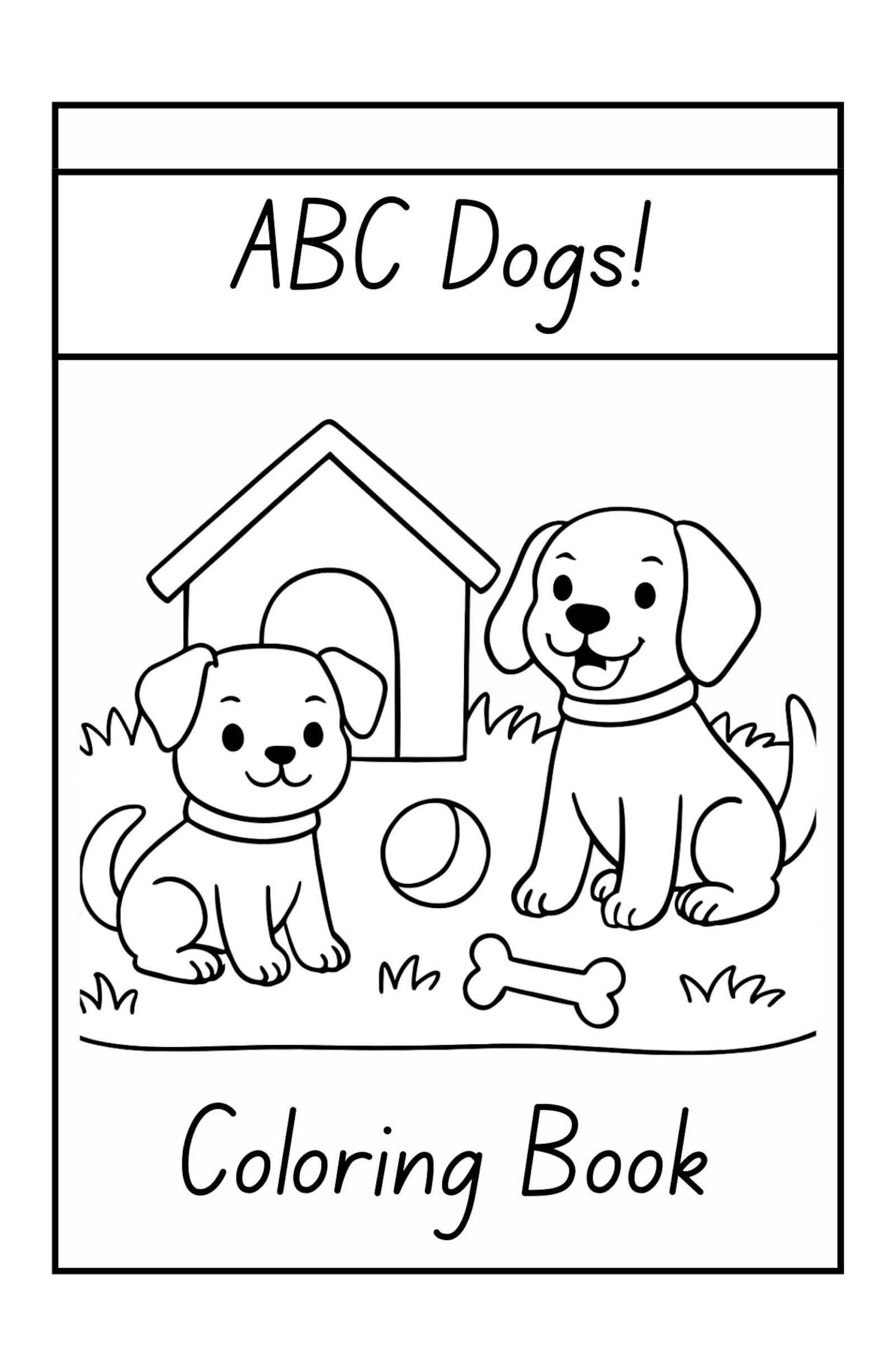 ABC Dogs Coloring Book| Printable Template| Instant Download - Etsy Canada