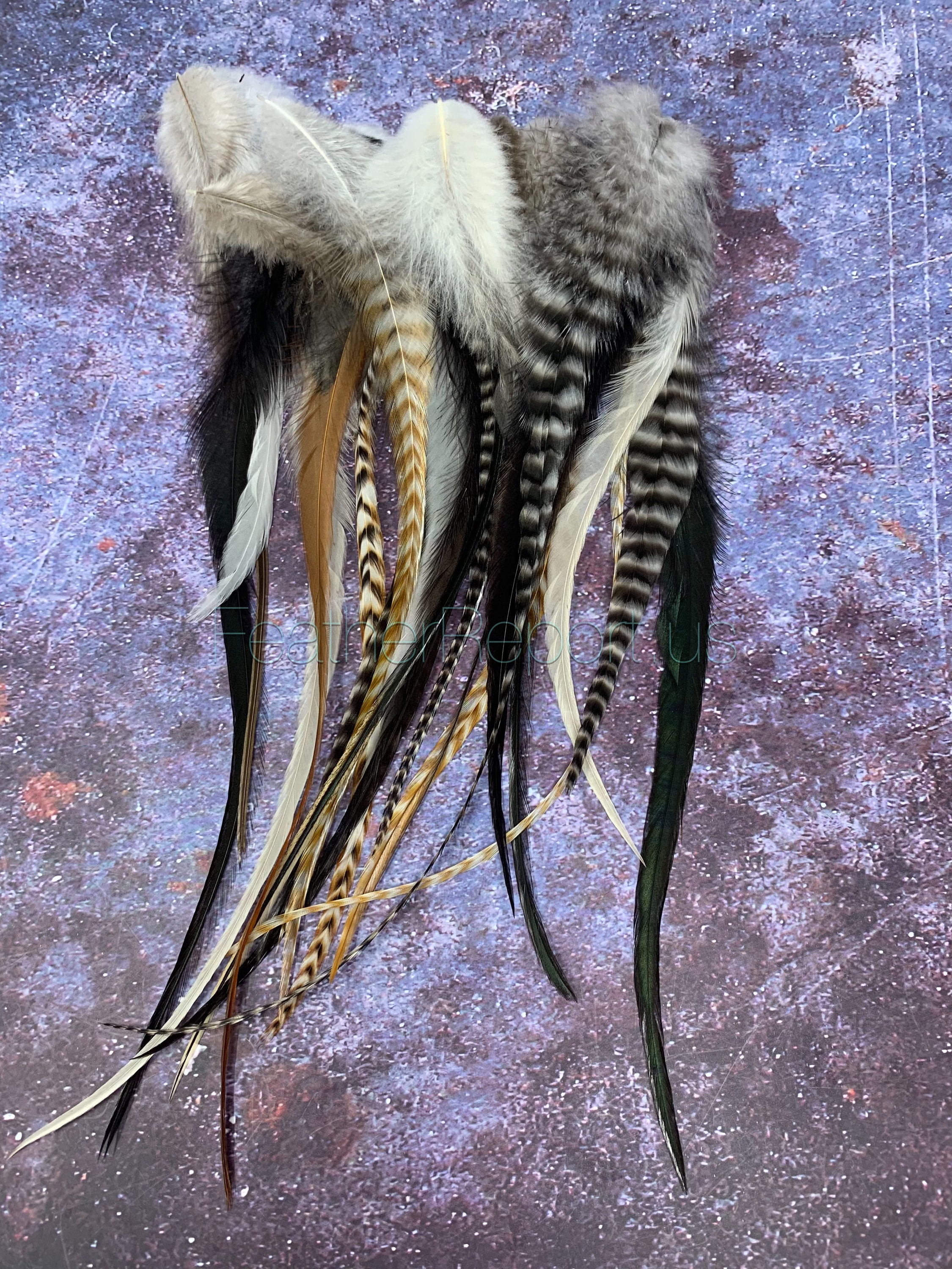 Long Fluffy Natural Feathers for Hair and Crafts Full Rooster | Etsy