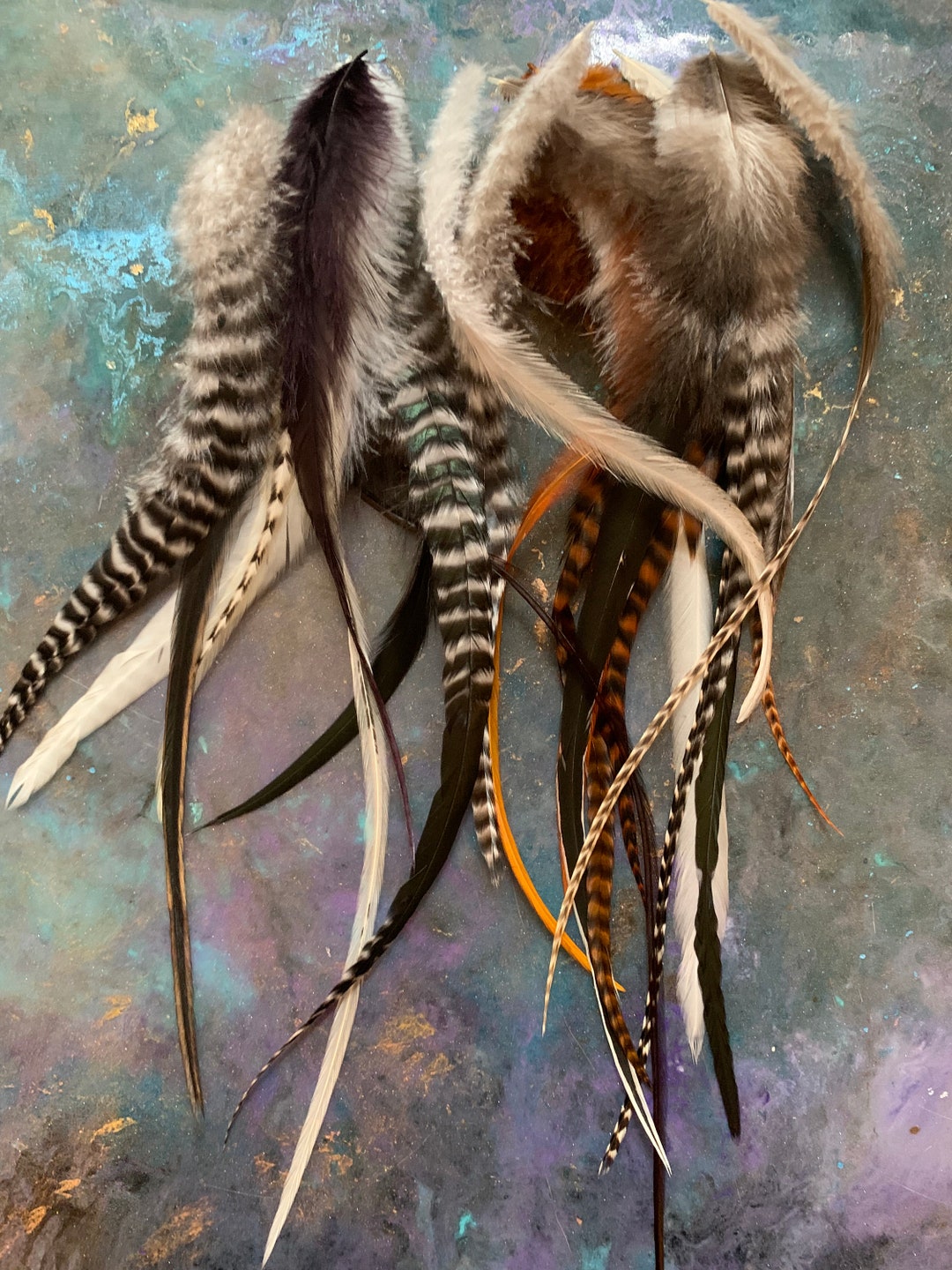 Long Fluffy Natural Feathers for Hair and Crafts Full Rooster Feathers ...