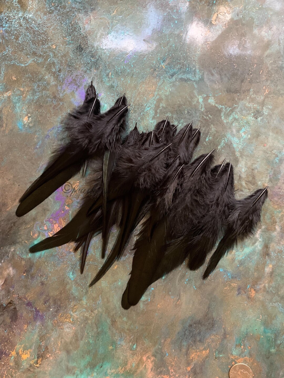 Jet Black Rooster Saddle Feathers: Quality Craft Supplies, Jewelry ...