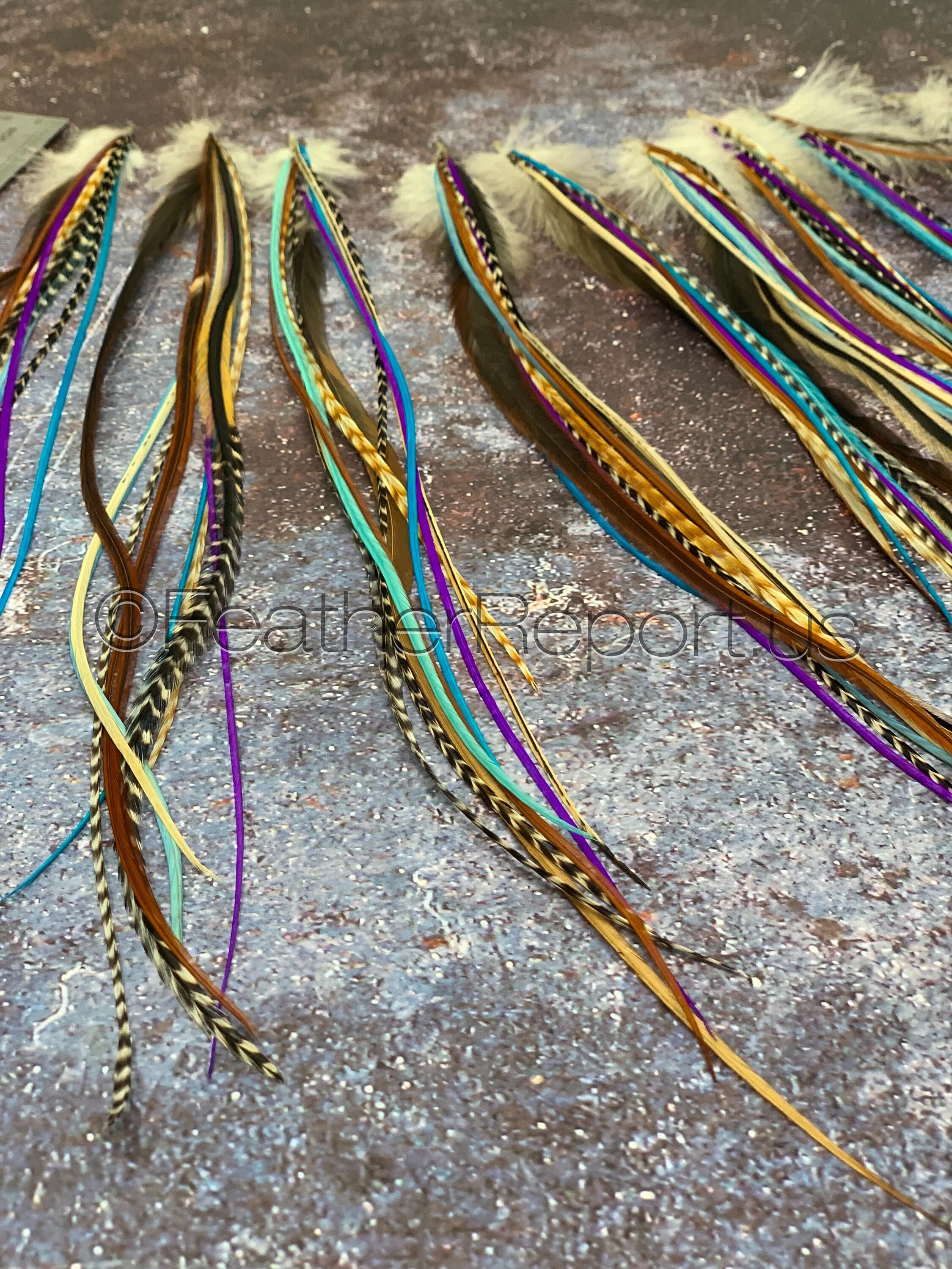 Hippie Accessory Hair Feather Extension Kit Blue Violet - Etsy Australia