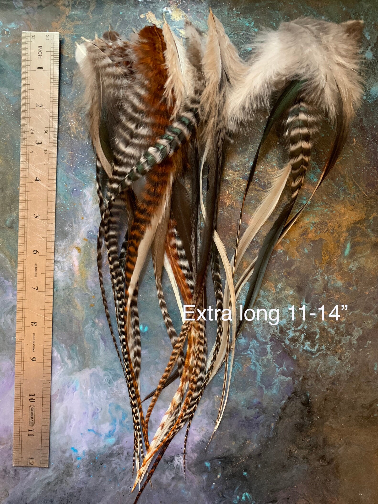 Long Fluffy Natural Feathers for Hair and Crafts Full Rooster - Etsy