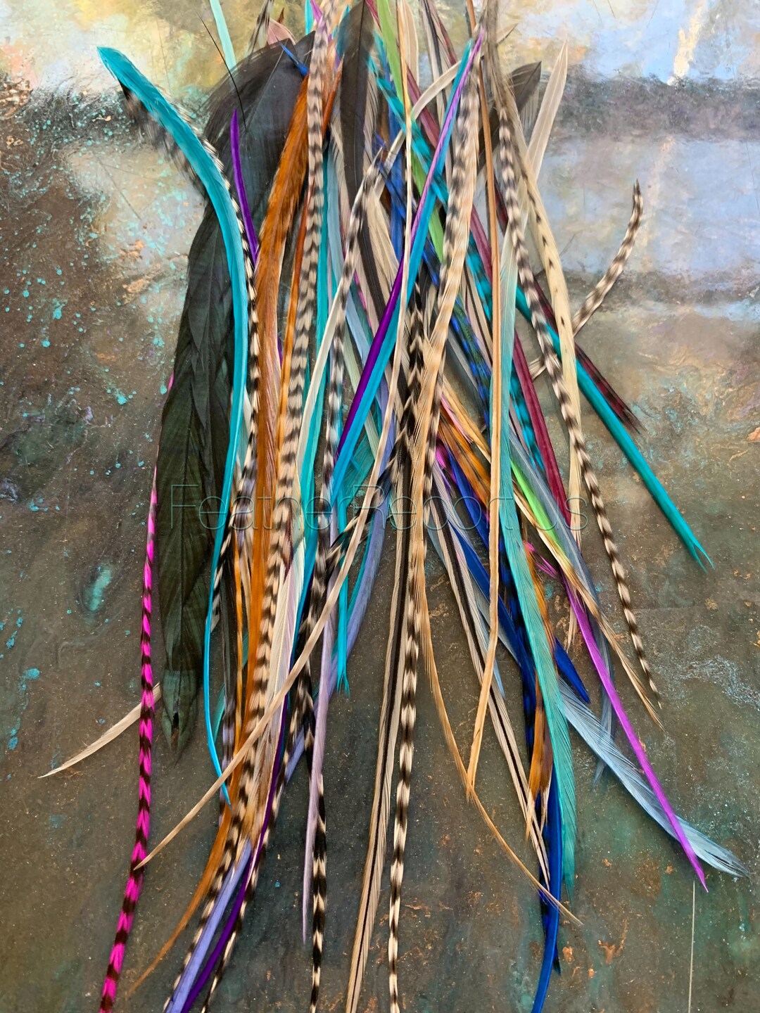 Short Hair Feathers Extensions Earring Feathers Hair - Etsy