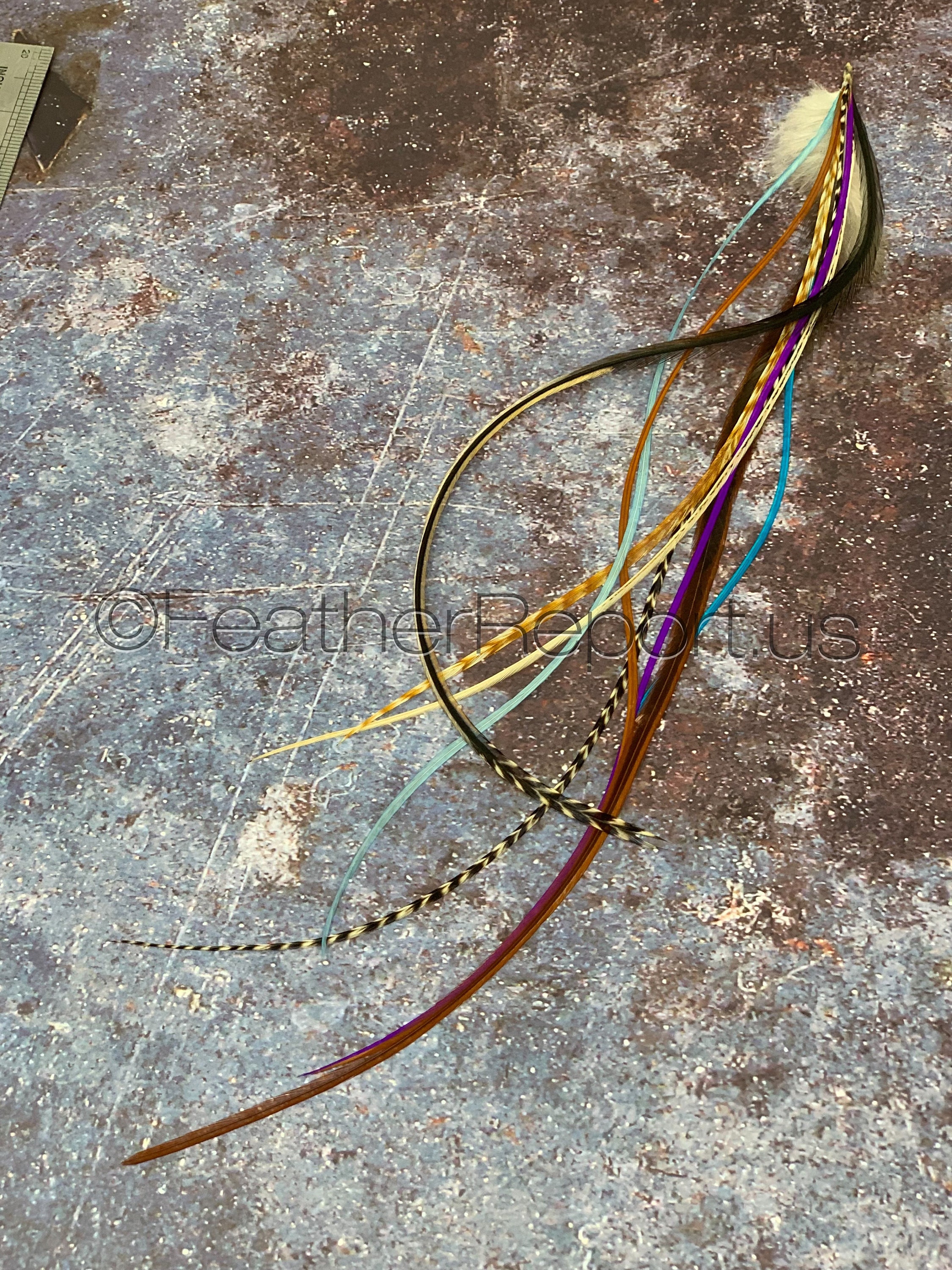 Hippie Accessory Hair Feather Extension Kit Blue Violet - Etsy Australia