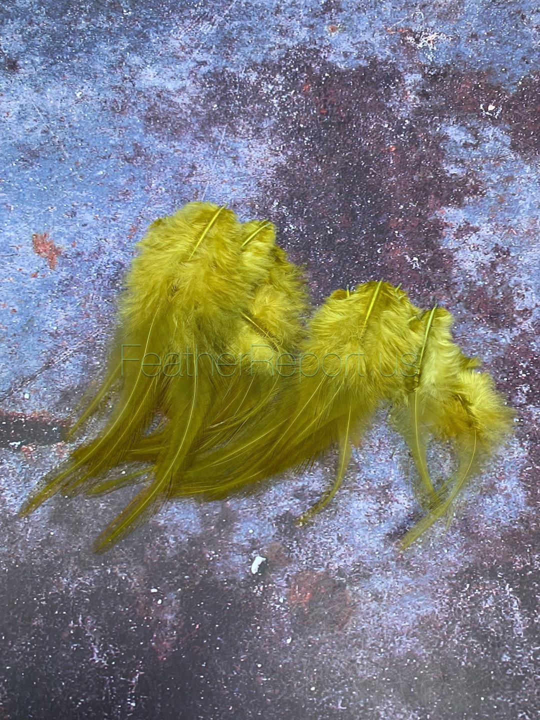 Craft Feathers Olive Rooster Feathers Solid Feathers Golden Olive ...