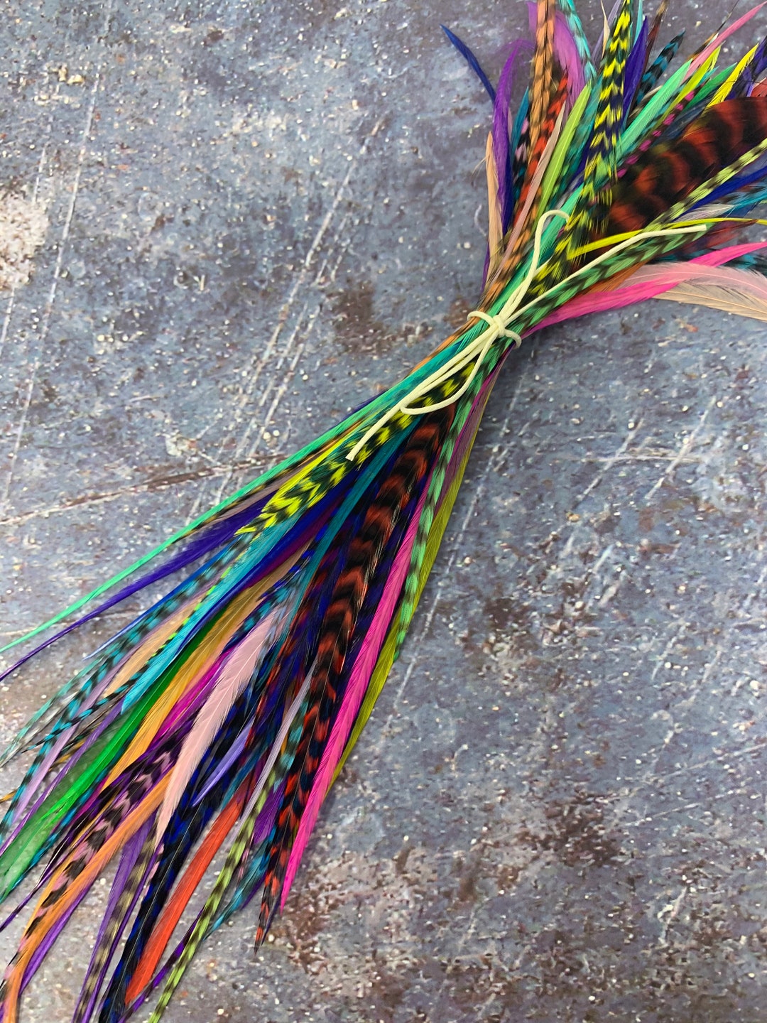 Dyed Rooster Feathers (3-8 Inch): Colorful Feather Earring Supplies - Etsy