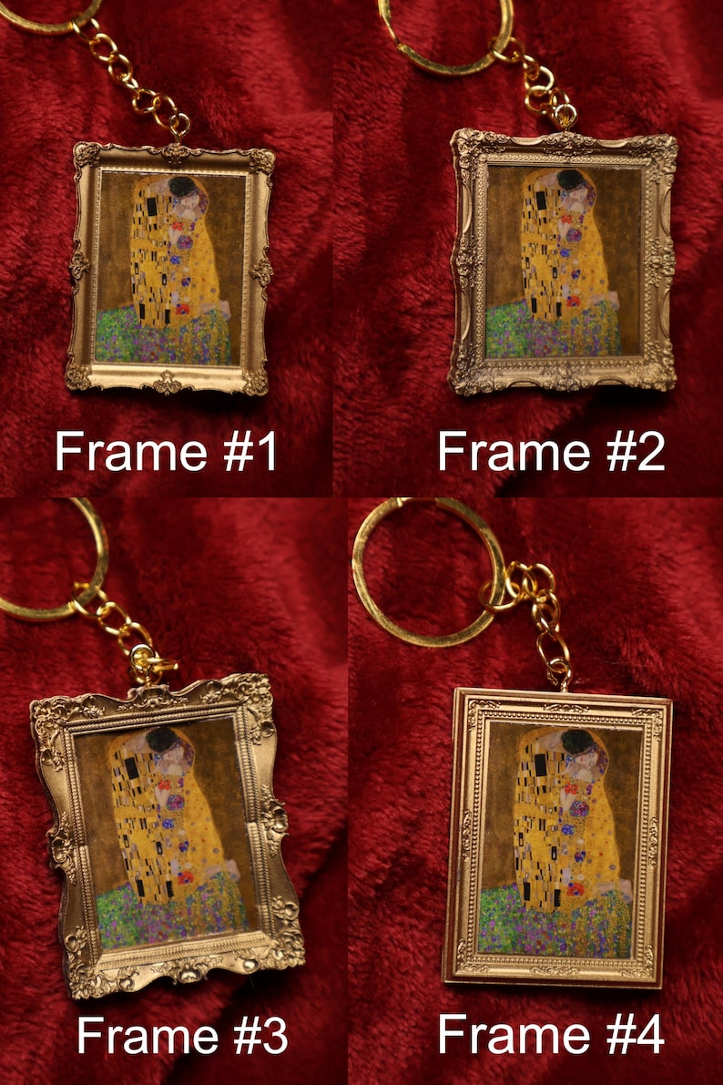 The Kiss Miniature Art Keychain / Magnet / Mini Decor ~ Gustav Klimt ...