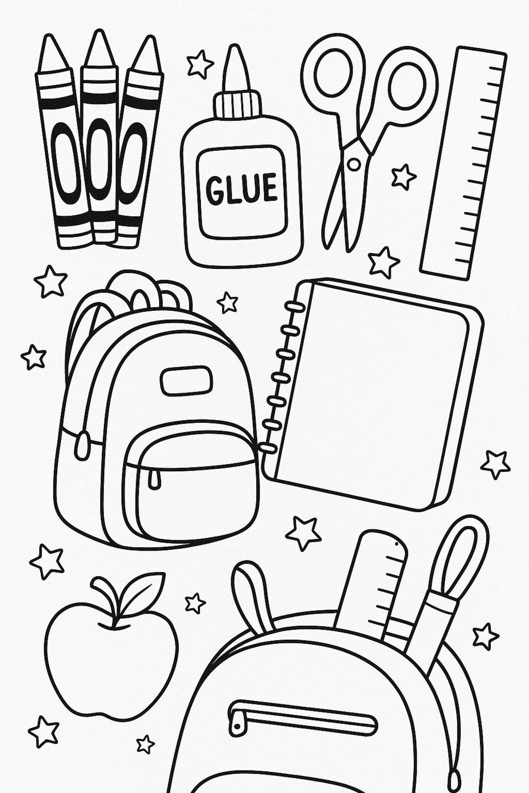 Back To School Coloring Pages Printable Pdf Calming Festive Fun