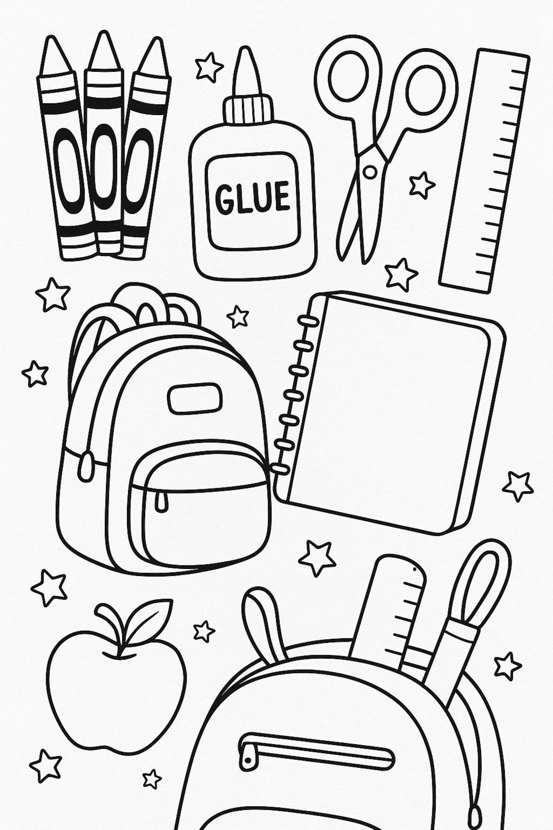 Back-to-school Coloring Pages | Printable PDF | Calming & Festive Fun ...