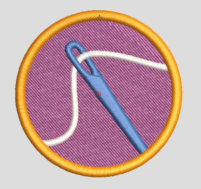 Needle and Thread Embroidery Patch Design – Sewing Hobby Badge (digital ...