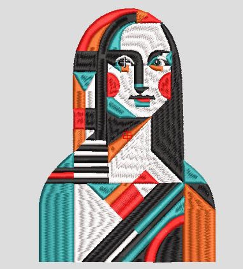 Mona Lisa Embroidery Design – 5 Sizes, 5 Formats | Instant Digital ...