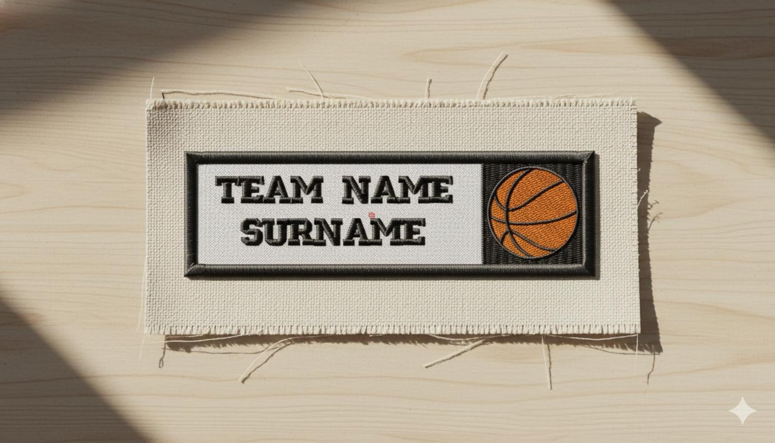 Basketball Name Tag Embroidery Design – Custom Team Patch (5 Sizes, 6 ...