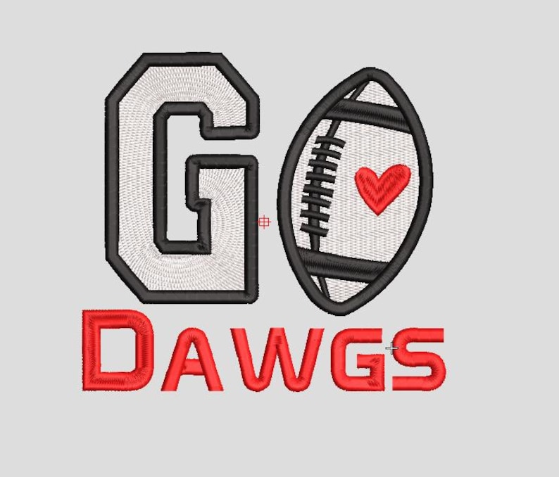 Go Dawgs Football Embroidery Design: Cheer Spirit Machine File (digital ...