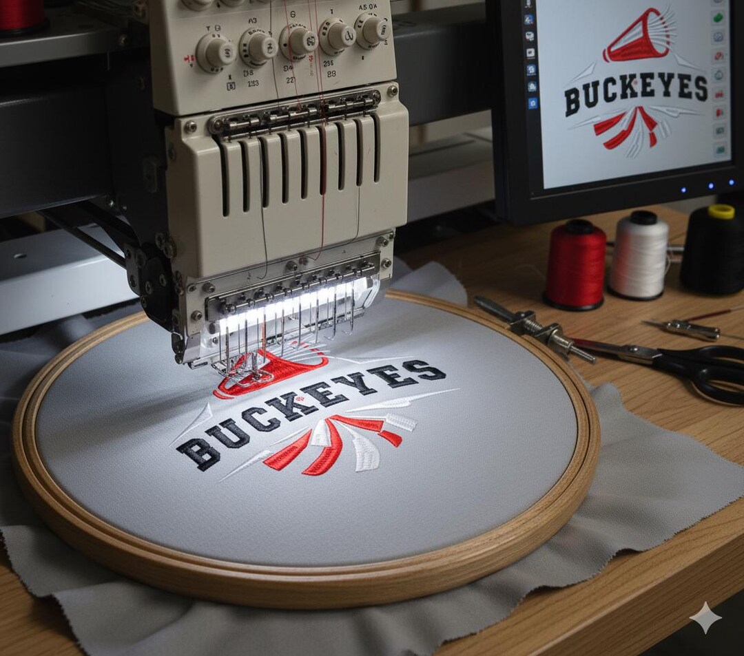 Buckeyes Embroidery Design, 4 Sizes 6 Format (dst,pes,jef,xxx,vp3,exp ...