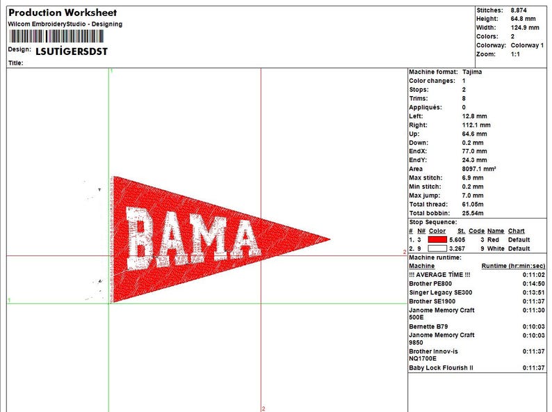 Alabama Bama Flag Embroidery Design, Game Day (digital File) - Etsy