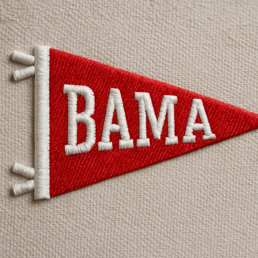Alabama Bama Flag Embroidery Design, Game Day (digital File) - Etsy