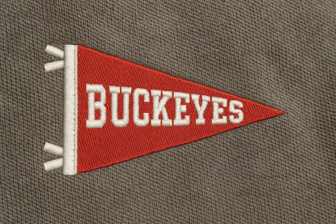 Buckeyes Flag Embroidery Design: Ohio Football, 5 Formats (digital ...