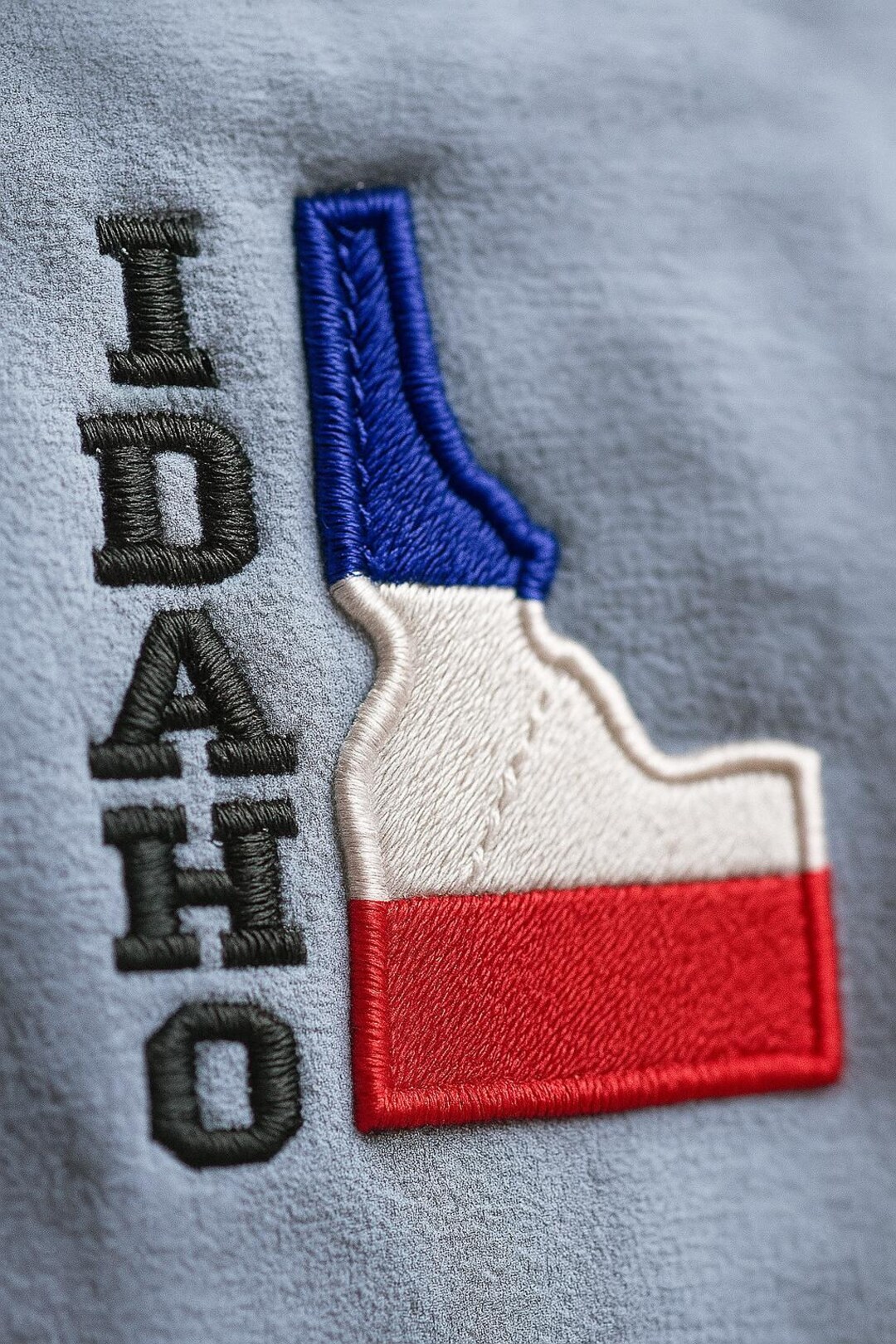 Idaho State Map Embroidery Design: USA Flag Colors, 3D Look (digital ...