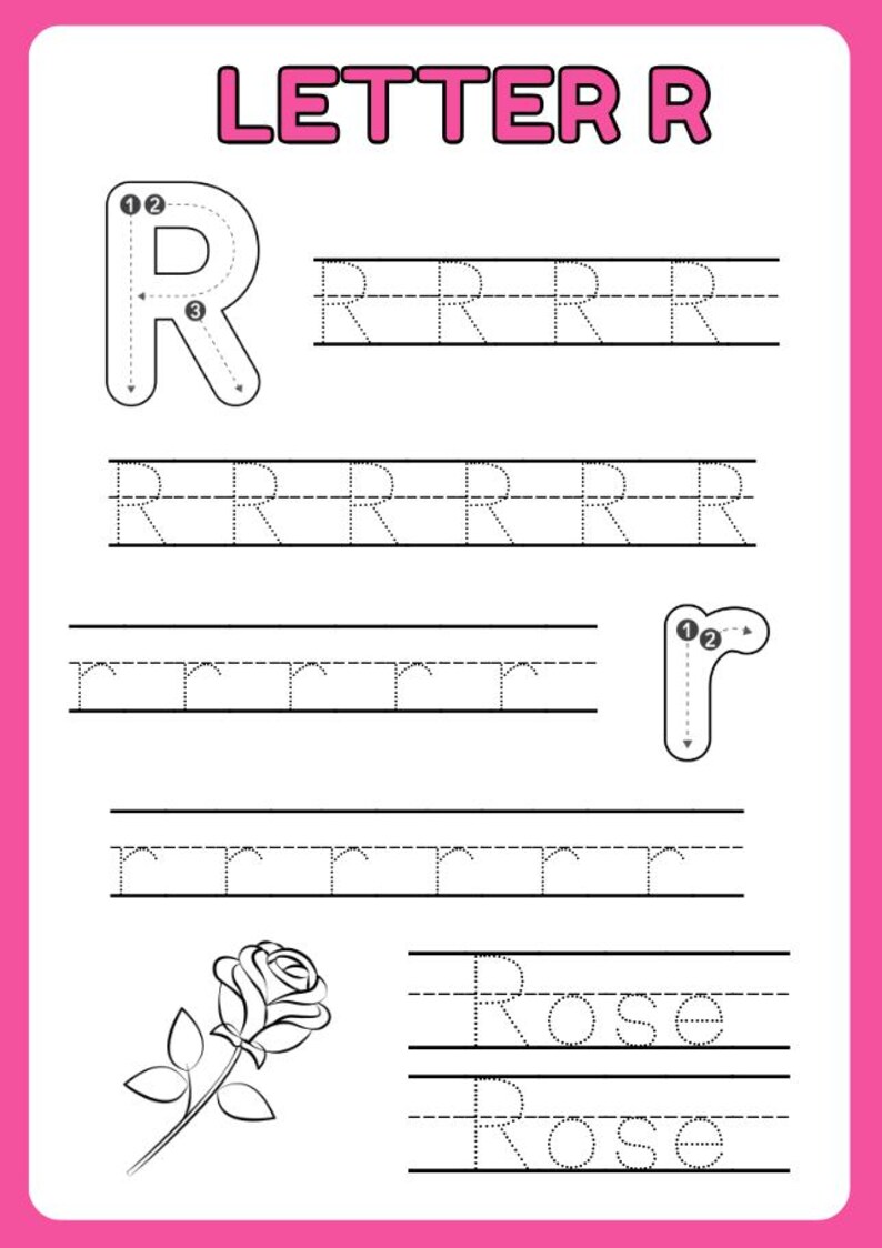 Kids Handwriting Workbook - Alphabet Letter Tracing, Sight Words ...