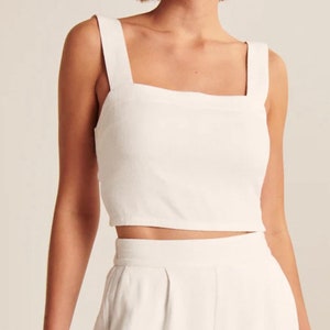 Cute Linen Tank Toplinen Tank Beigelinen Tops for - Etsy