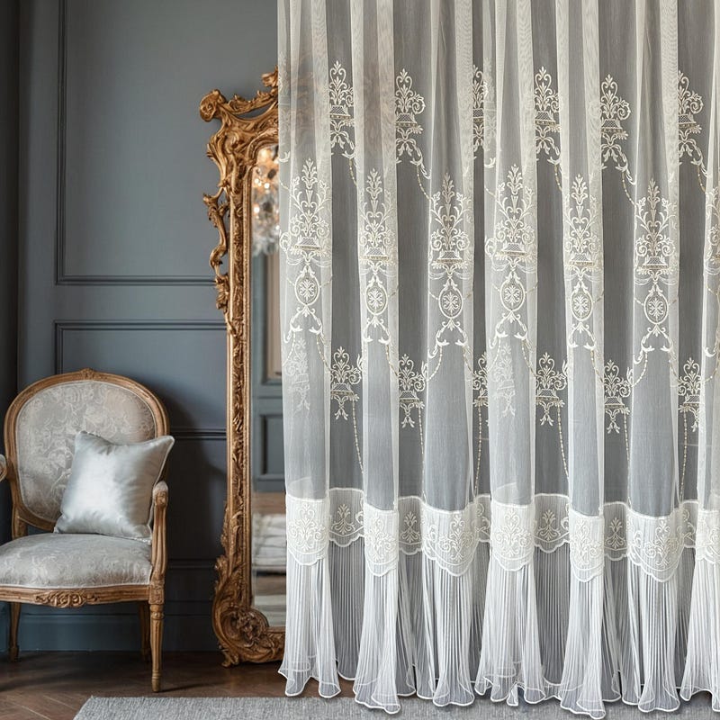 Embroidered Curtains - Etsy