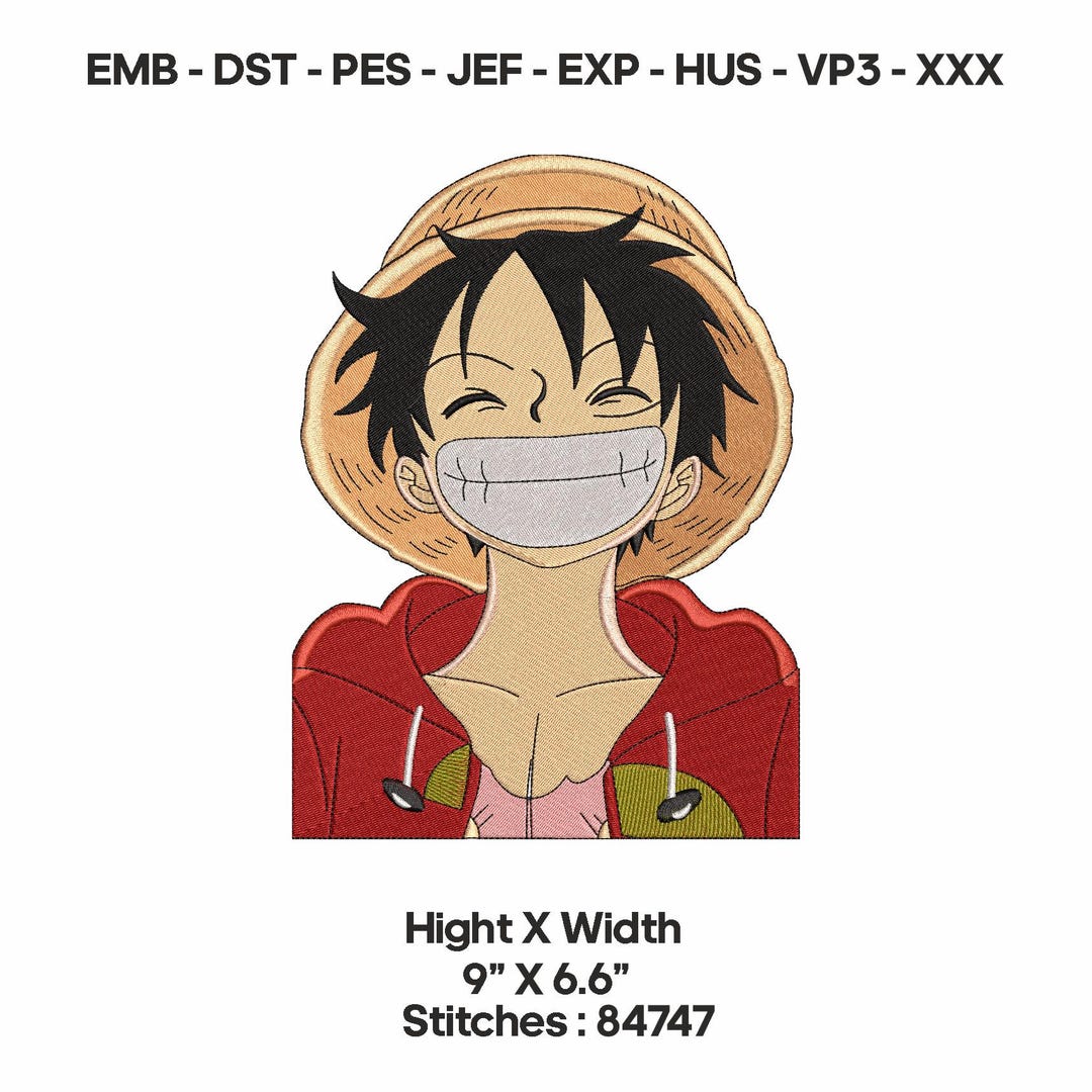 Anime Embroidery Design Digital Download – Kawaii Girl, PES, DST, EXP ...
