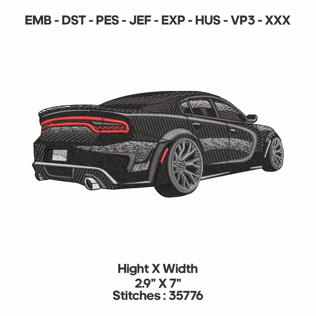 Auto Embroidery Design | Car, Truck, Bike | PES DST EXP | Machine ...
