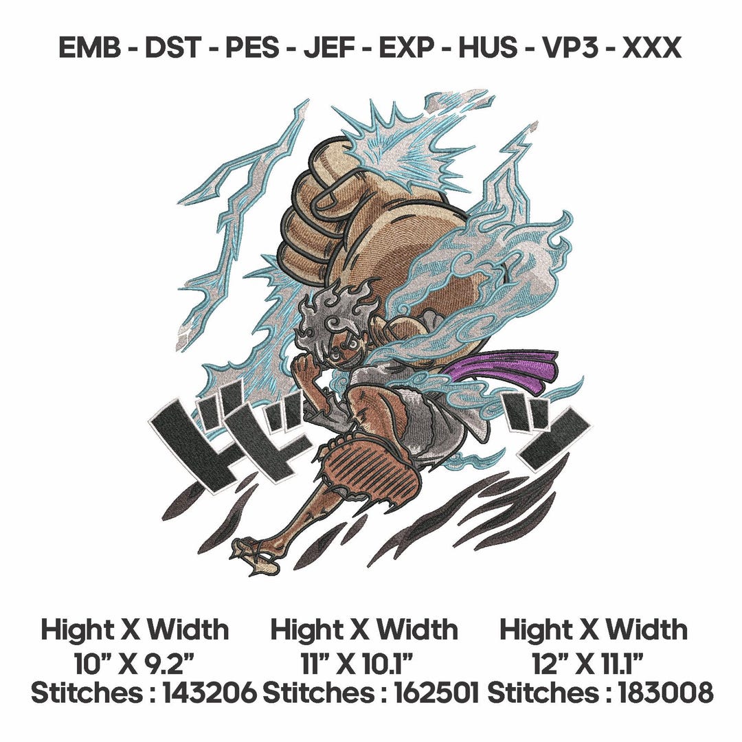 Anime Chibi Embroidery Design File | Kawaii Manga Patch | Machine ...