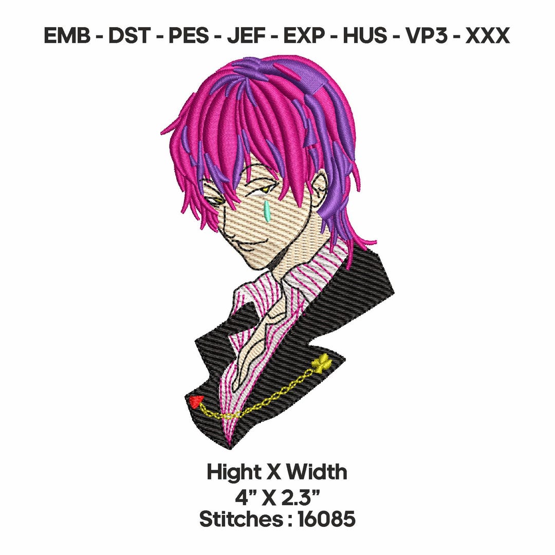 Anime Chibi Embroidery Design | Kawaii Manga Character | Machine ...