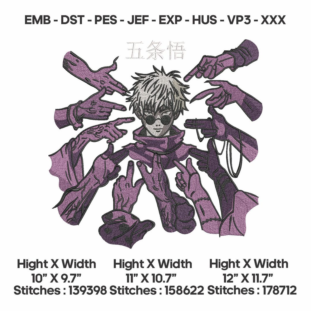 Anime Chibi Embroidery Design | Kawaii Manga Character | Machine ...