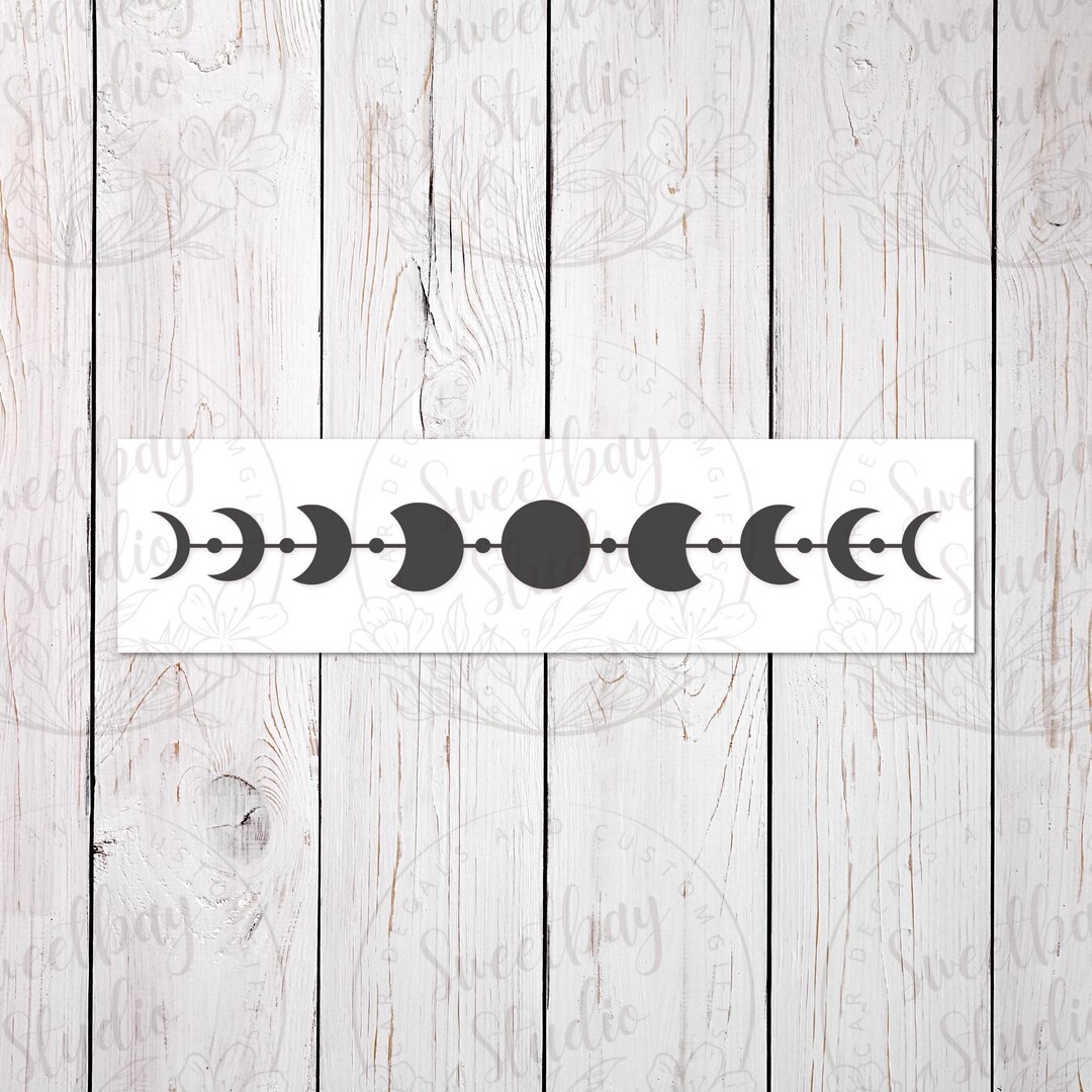 Moon Phase Decal: Car, Laptop Vinyl Sticker - Etsy