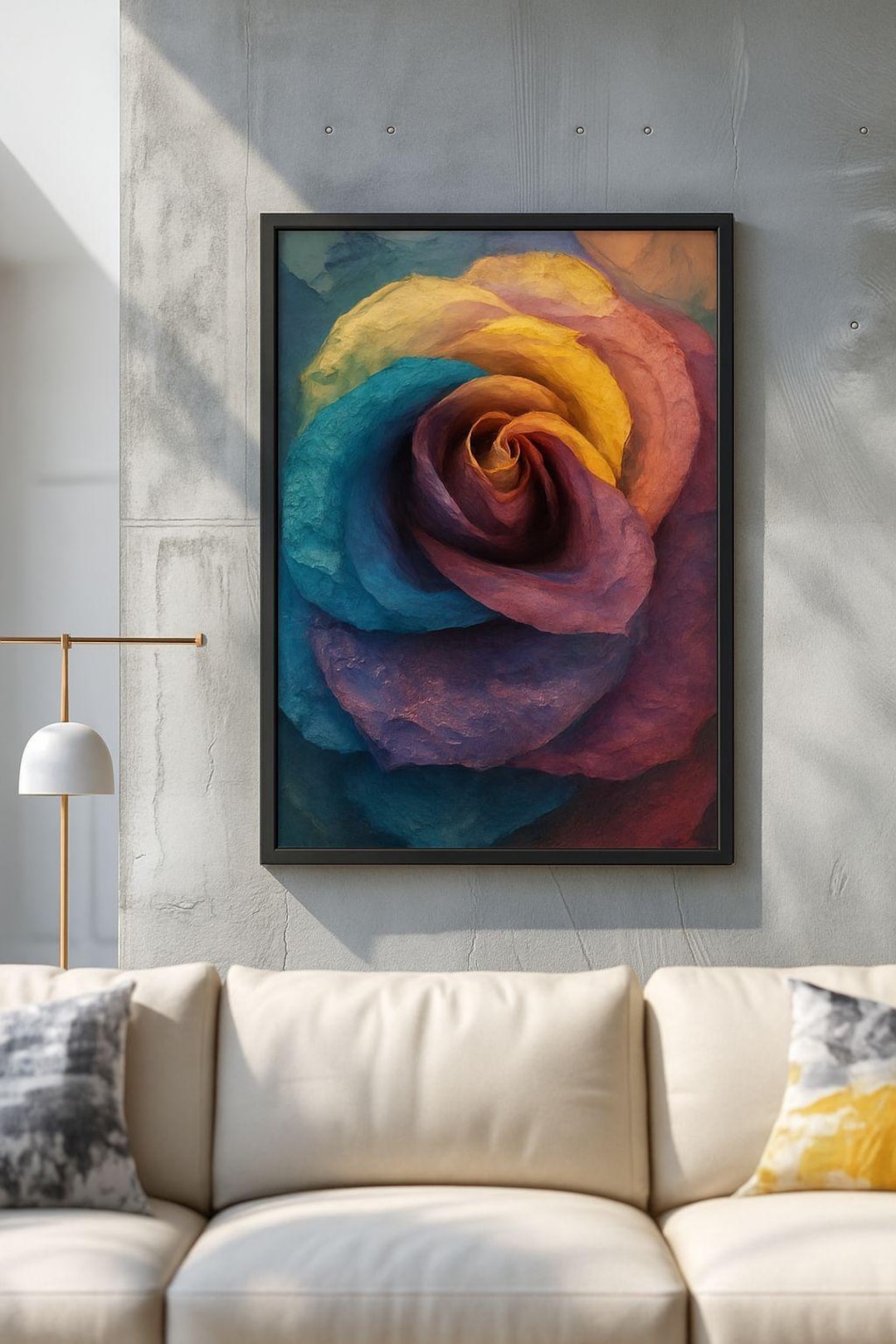 Colorful Rose Petals - Digital Wall Art - Floral Download Print - Etsy