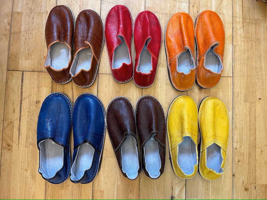 Moroccan Babouche Shoes, Mens Moroccan Slippers, Handmade Leather Shoes ...