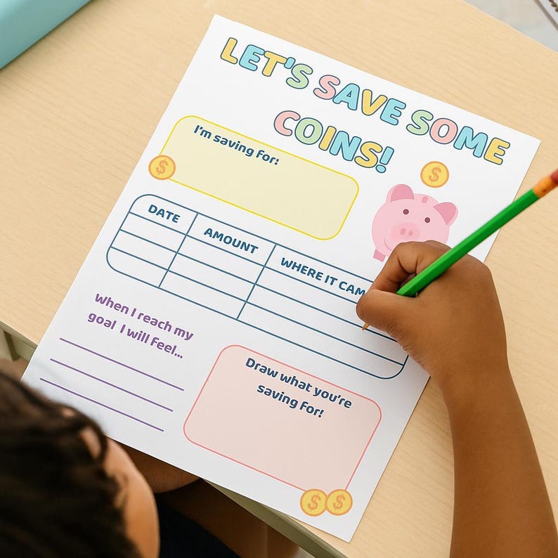 Let’s Save Some Coins! Printable Savings Tracker for Kids – Piggy Bank ...
