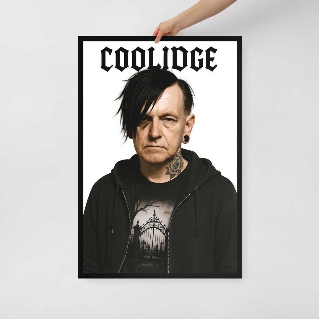 Calvin Coolidge Poster – Emo President Wall Art – Framed Political ...