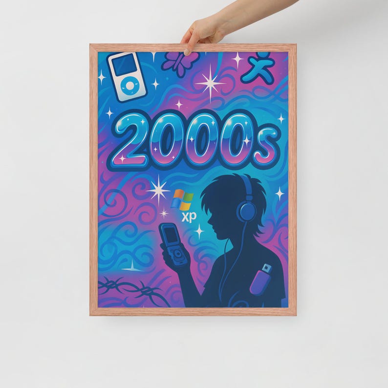 2000s Poster Y2K Emo Sparklecore Wall Art – Framed Poster Print – Teen ...