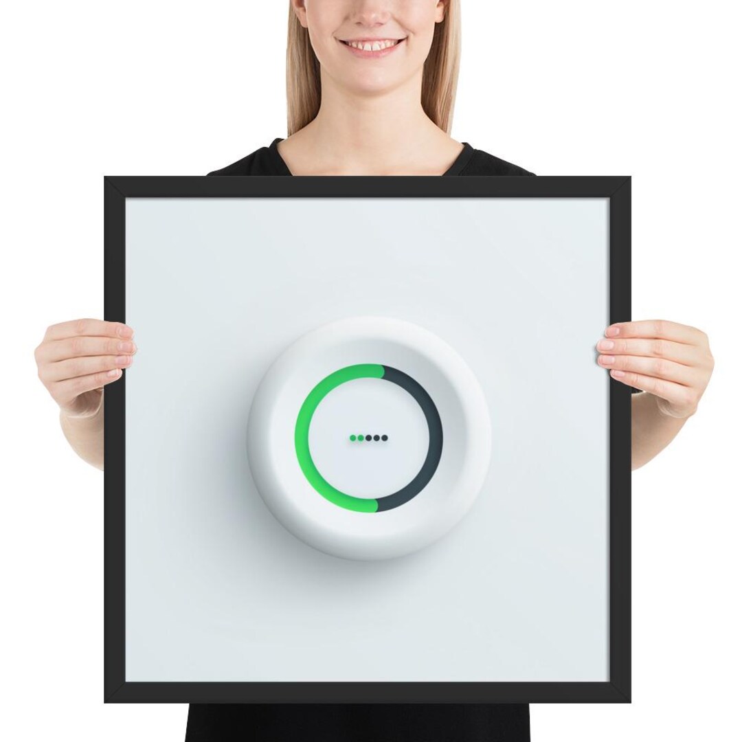 Please Wait Buffering Minimalist Poster – Framed Digital Satire Art of ...