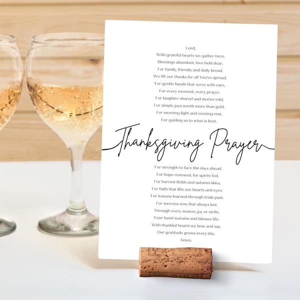 Thanksgiving Prayer - Etsy