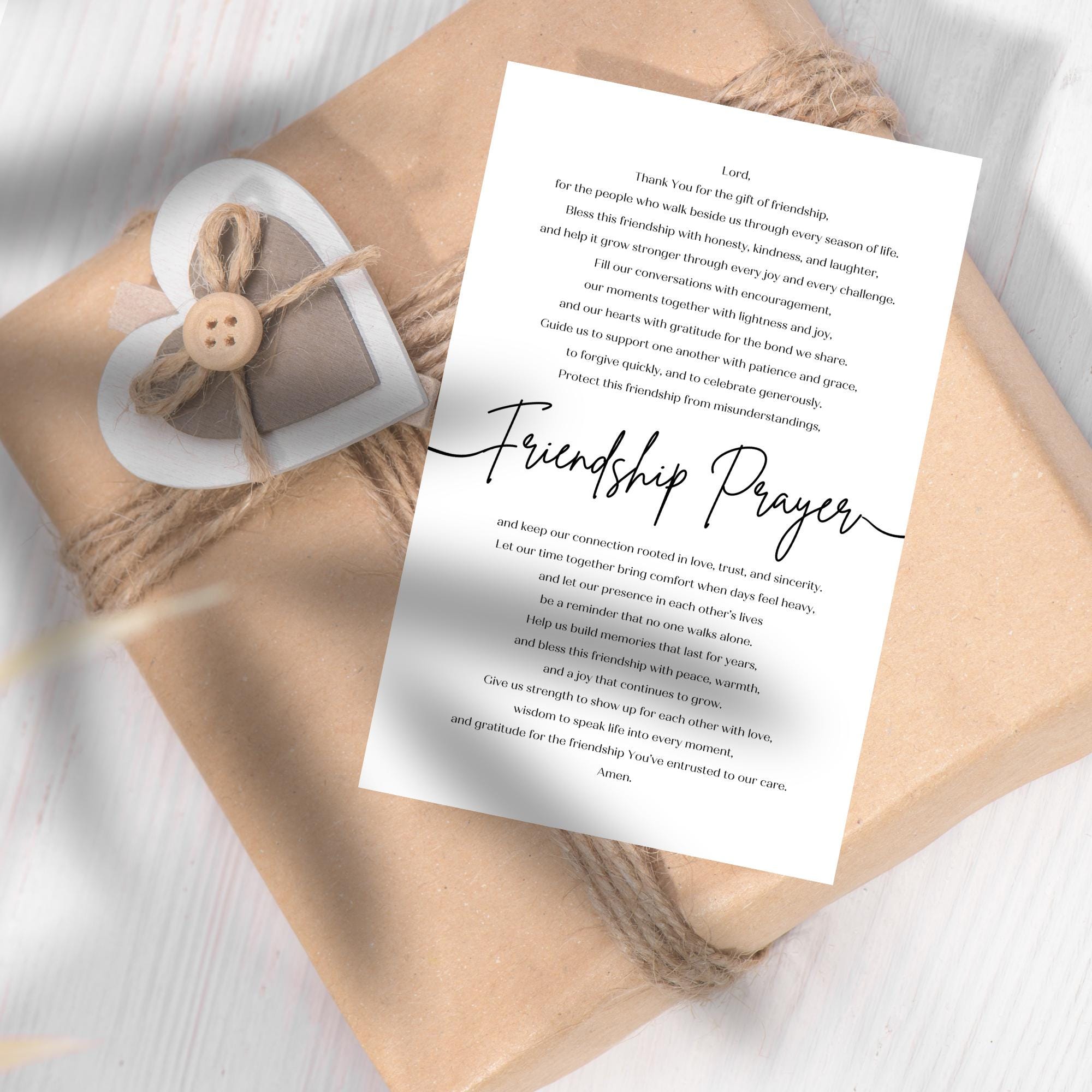Friendship Prayer Printable | Best Friend Gift | Christian Friendship ...