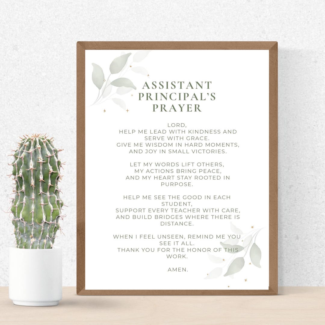 Assistant Principal Prayer Art School Educator Teacher Gift Office ...