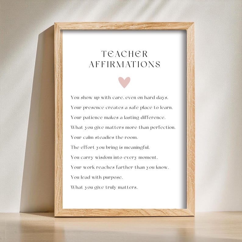 Teacher Affirmations Printable | Teacher Encouragement | Teacher ...