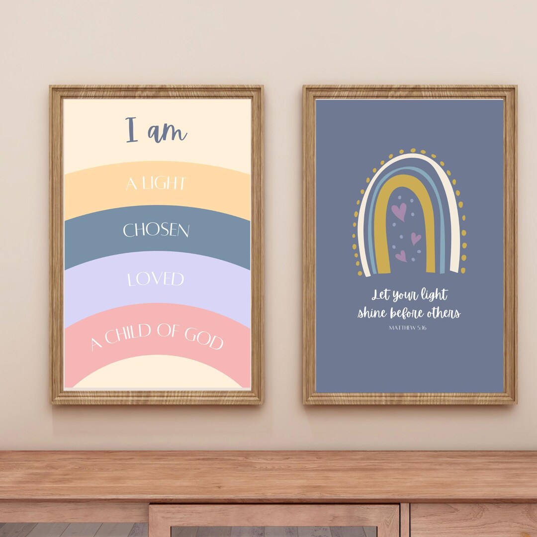 Kids Bible Affirmations Printable - Child Affirmations Wall Art ...