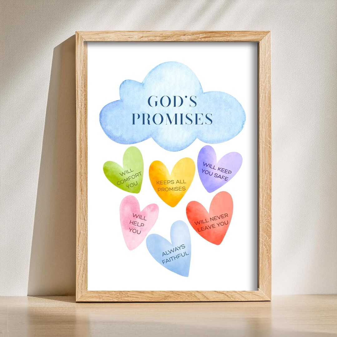 God's Promises Poster | Kids Ministry Poster | Promises of God for Kids ...